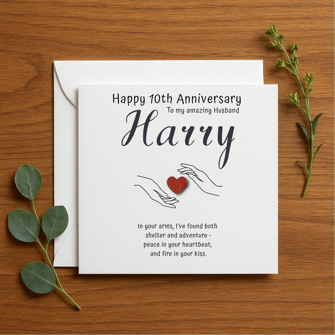 Anniversary Card for Husband, Love Note Card, Tin/aluminum Year Gift ...