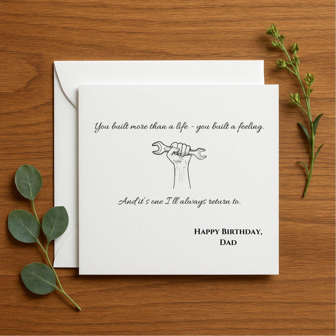 Emotional Birthday Card for Dad, Heartfelt Father's Day Card, Custom ...