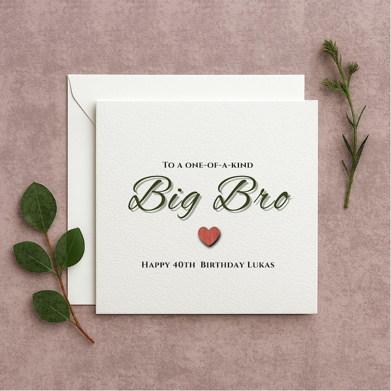 Brother Birthday Card, Big Bro Birthday Card, Birthday Gift for Brother ...