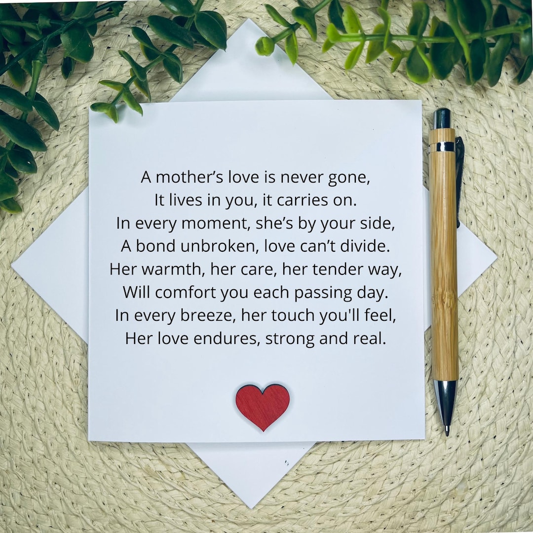 Sympathy Card for Loss of Mum, Comforting Bereavement Card, Condolence ...