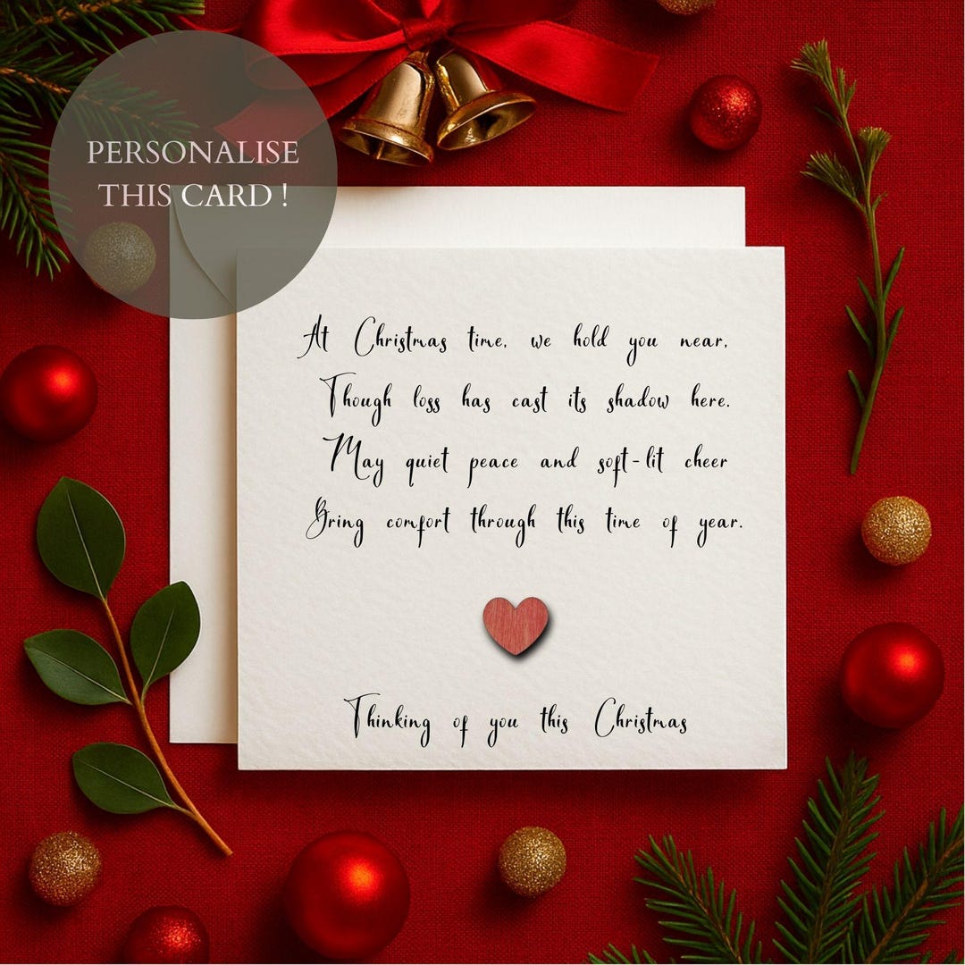 Sympathy Christmas Card, Bereavement Card for Loss of Loved One ...