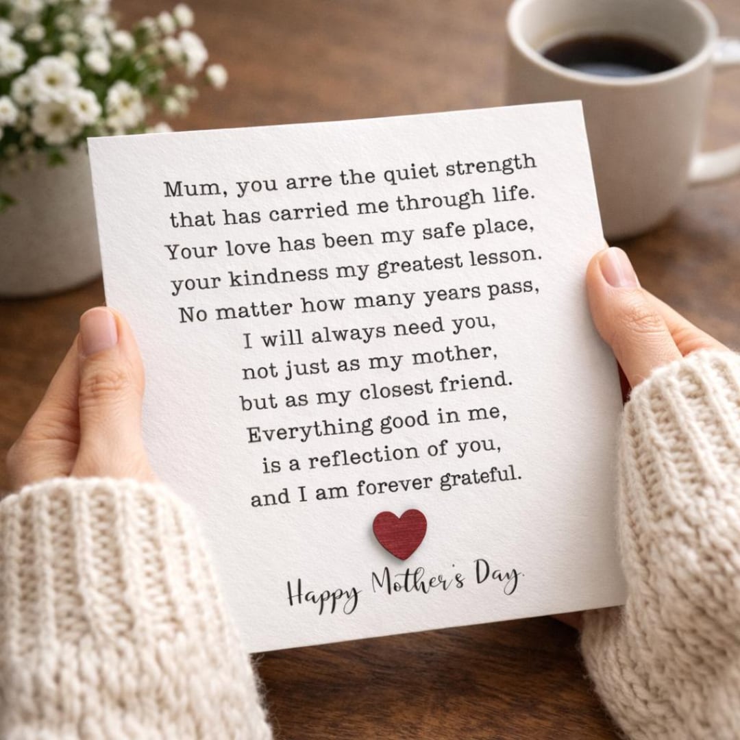 Heartfelt Mother's Day Card, Heartfelt Message for Mom, Mom's Love Card ...