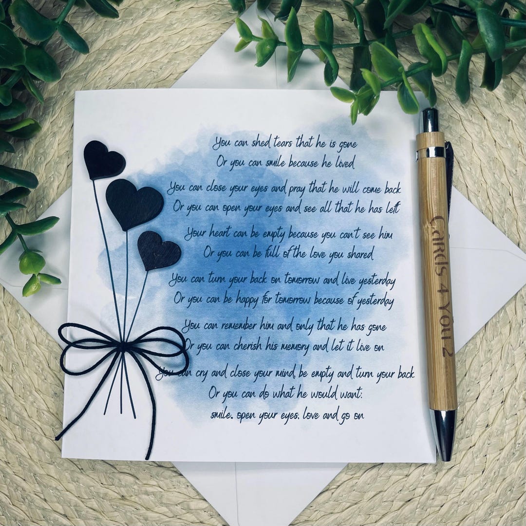 Sympathy Card, Condolence Card, Bereavement Card, Sorry for Your Loss ...