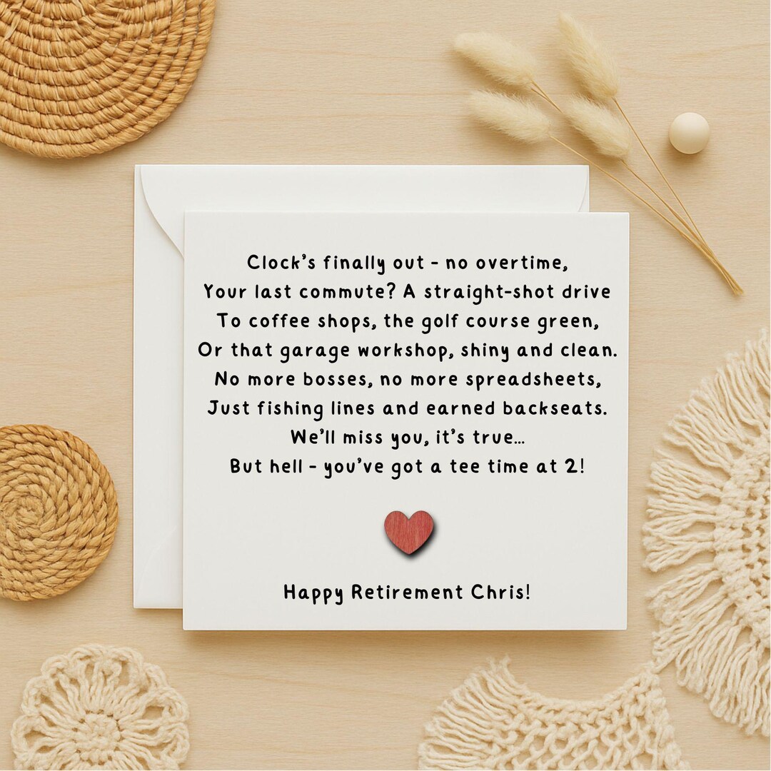 Retirement Card, Happy Retirement Card, Custom Name Retirement Greeting ...