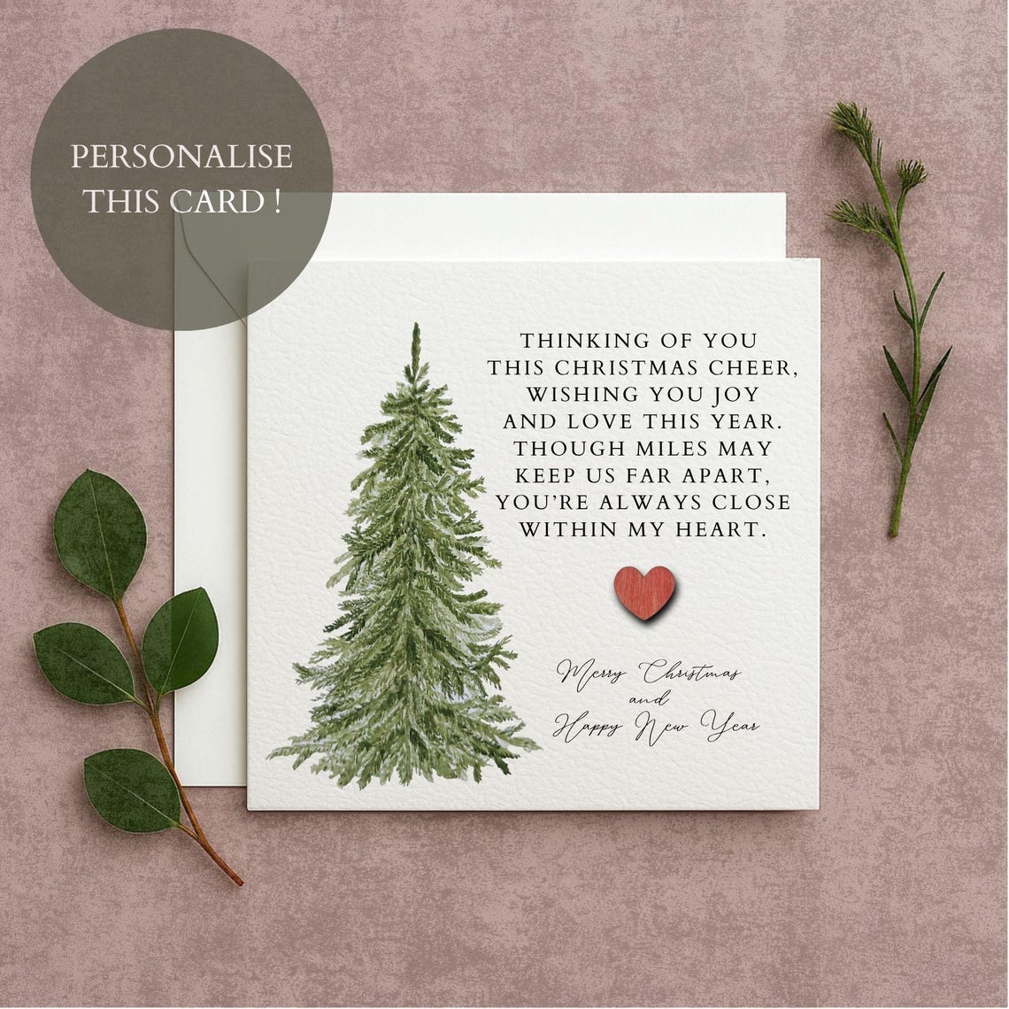 Long Distance Christmas Card Friend, Missing You at Christmas Card ...