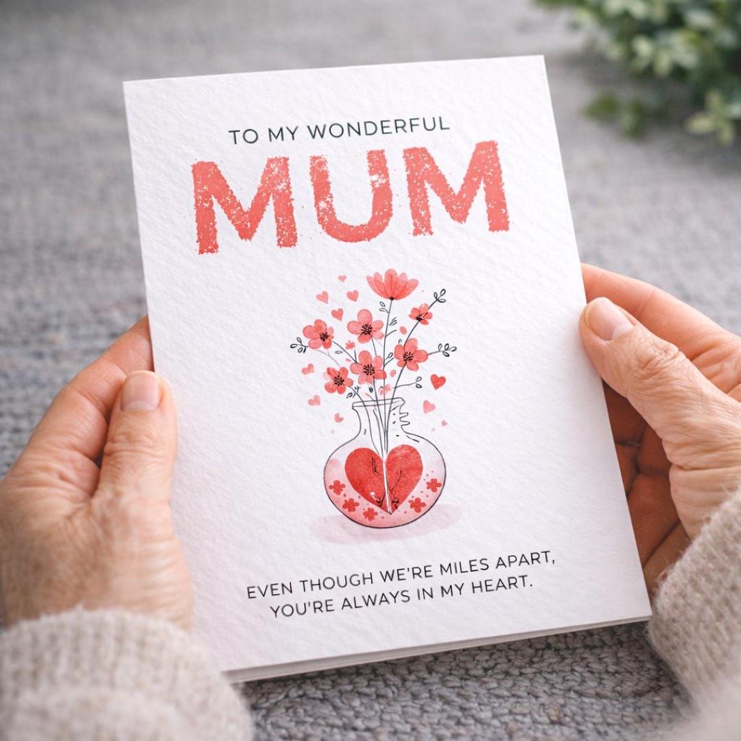 Long Distance Mother's Day Card, Sending Love Across the Miles, Best ...