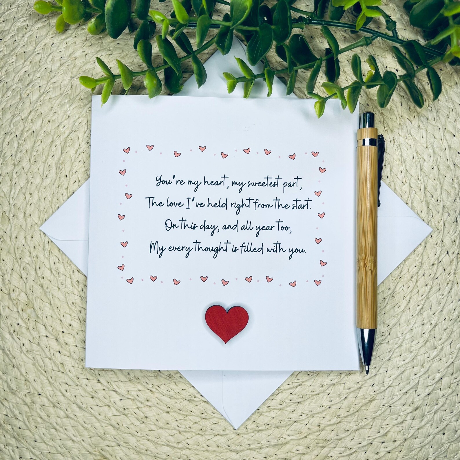 Personalized Valentine Card, Cute Poem Valentine Card, Personalized ...