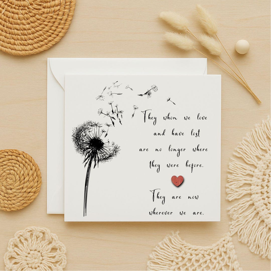 Sympathy Card for Loss of Loved One, Custom Bereavement Card ...