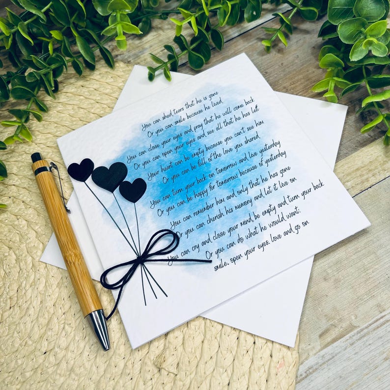 Sympathy Card, Condolence Card, Bereavement Card, Sorry for Your Loss ...