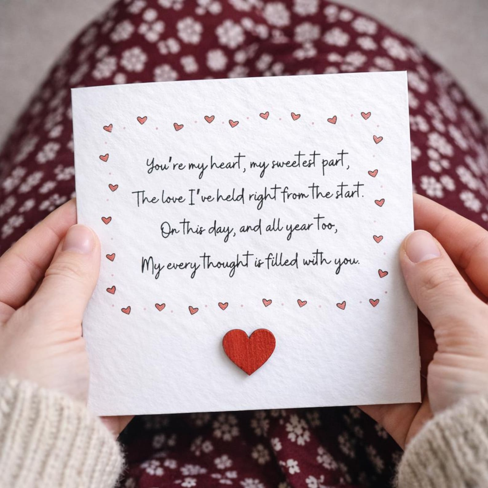 Personalized Valentine Card, Cute Poem Valentine Card, Personalized ...