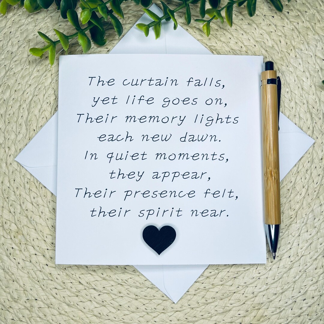 Sympathy Card, Condolence Card, Bereavement Card, Sorry for Your Loss ...