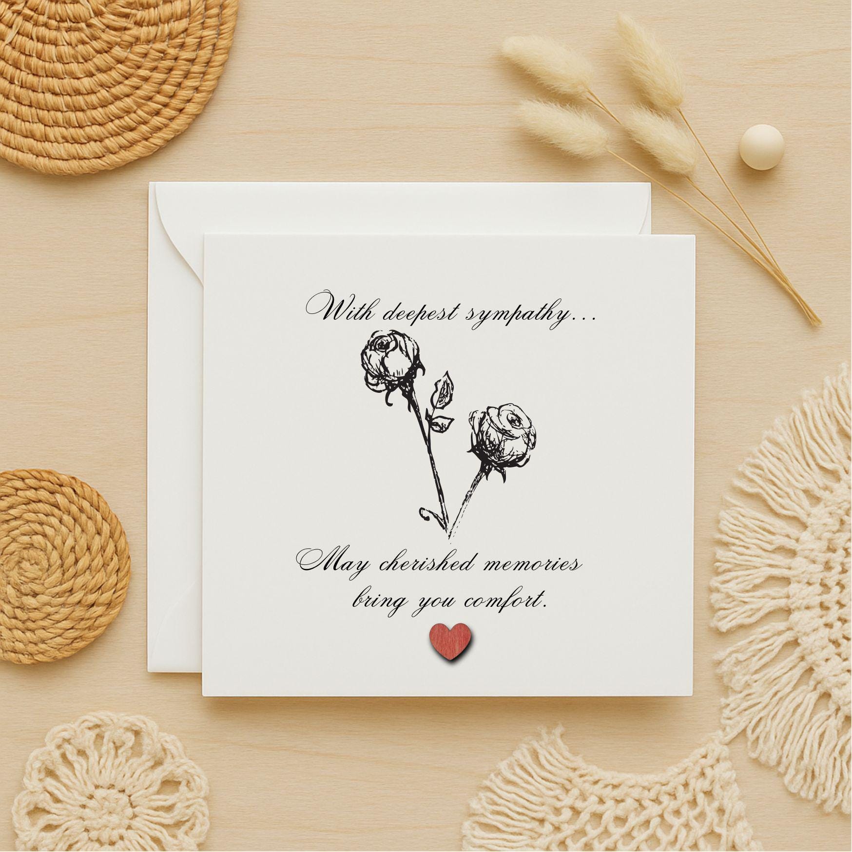 Custom Bereavement Card, Memorial Card, Funeral Card, Grief Support ...