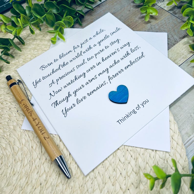 Baby Loss Sympathy Card, Comforting Poem for Child Remembrance ...