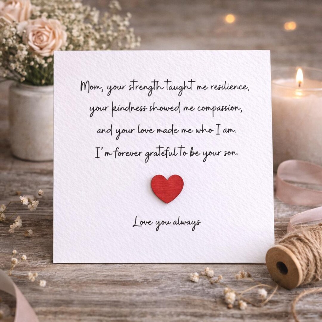 Heartfelt Mother's Day Card, Heartfelt Message for Mom, Mom's Love Card ...