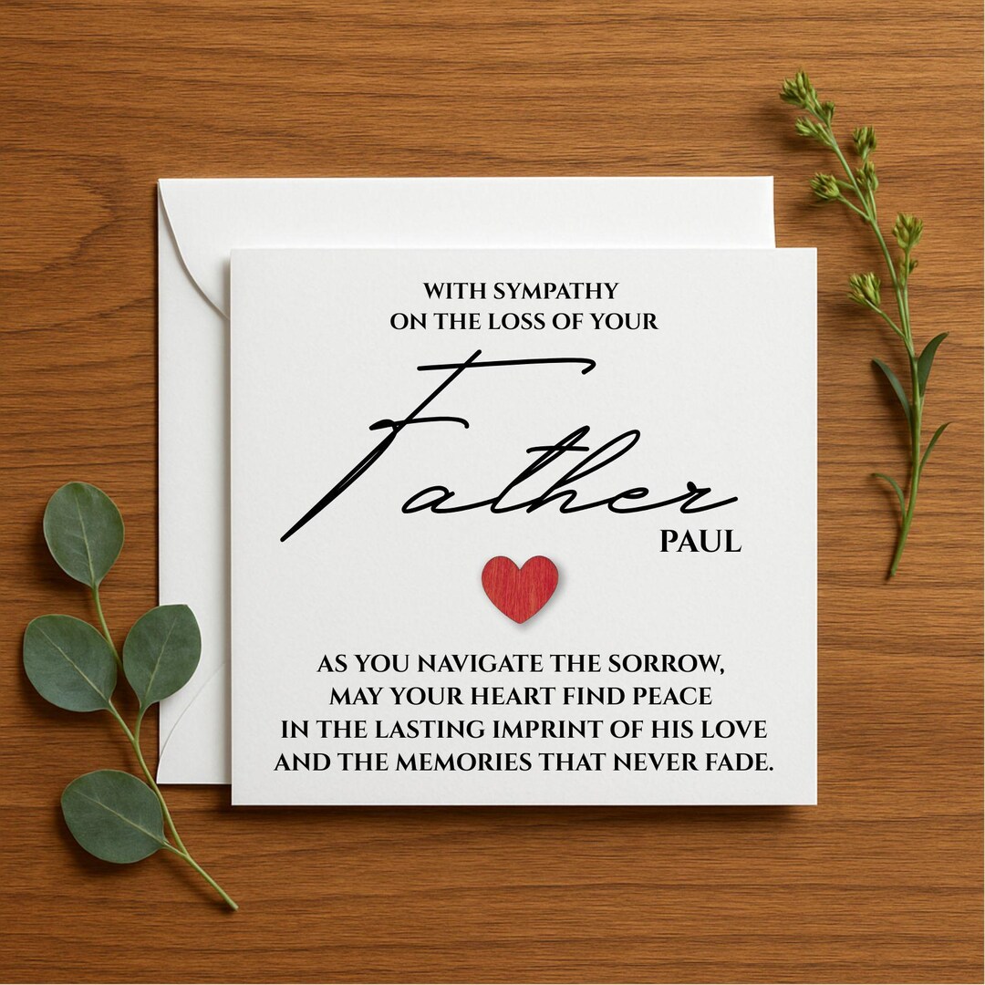 Sympathy Card, Comforting Bereavement Gift for Loss, Memorial Card ...