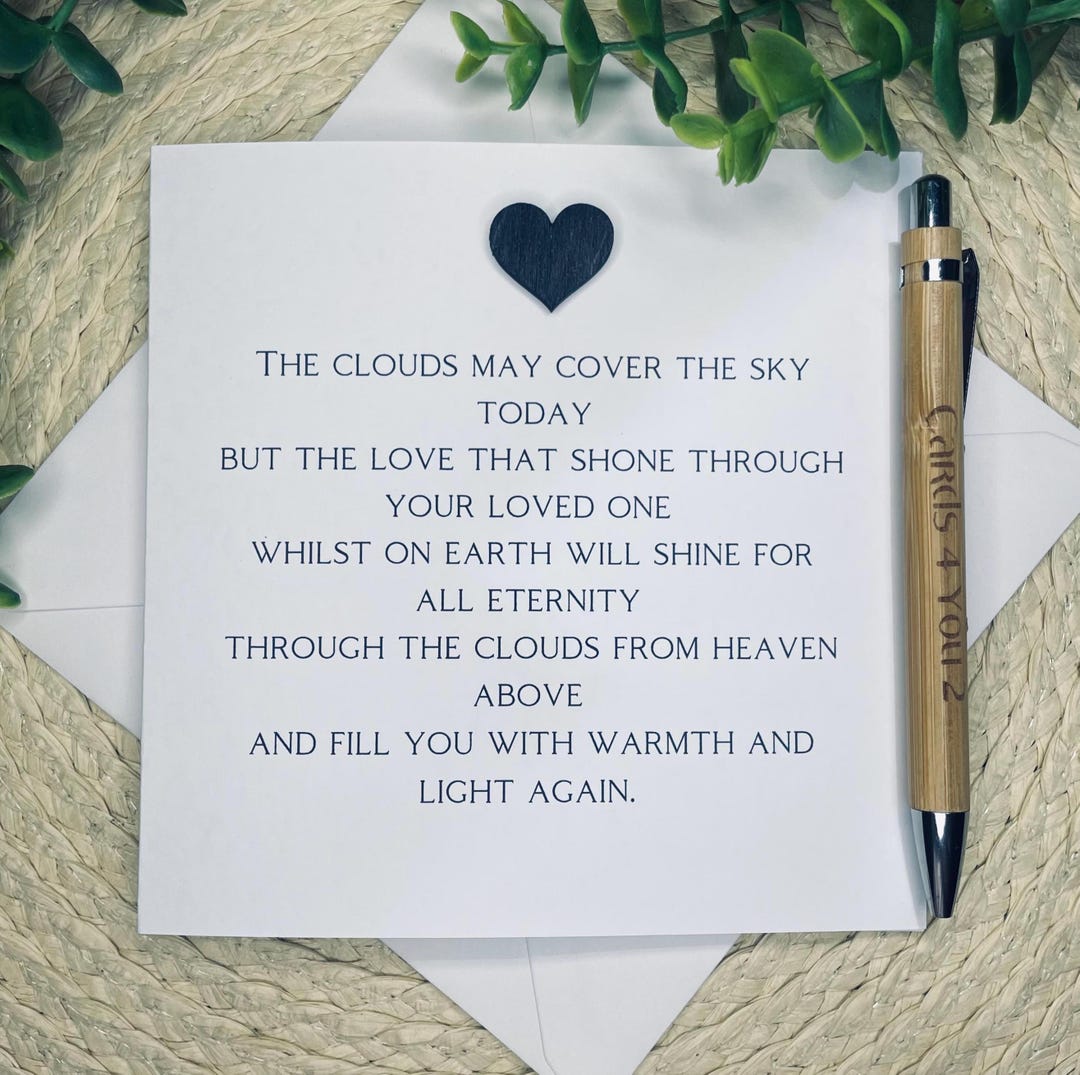 Sympathy Card, Condolence Card, Bereavement Card, Sorry for Your Loss ...