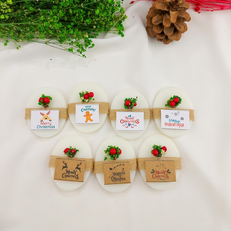 Personalized Christmas Soap Favor, Scented Soap Favors, Noel Xmas New ...