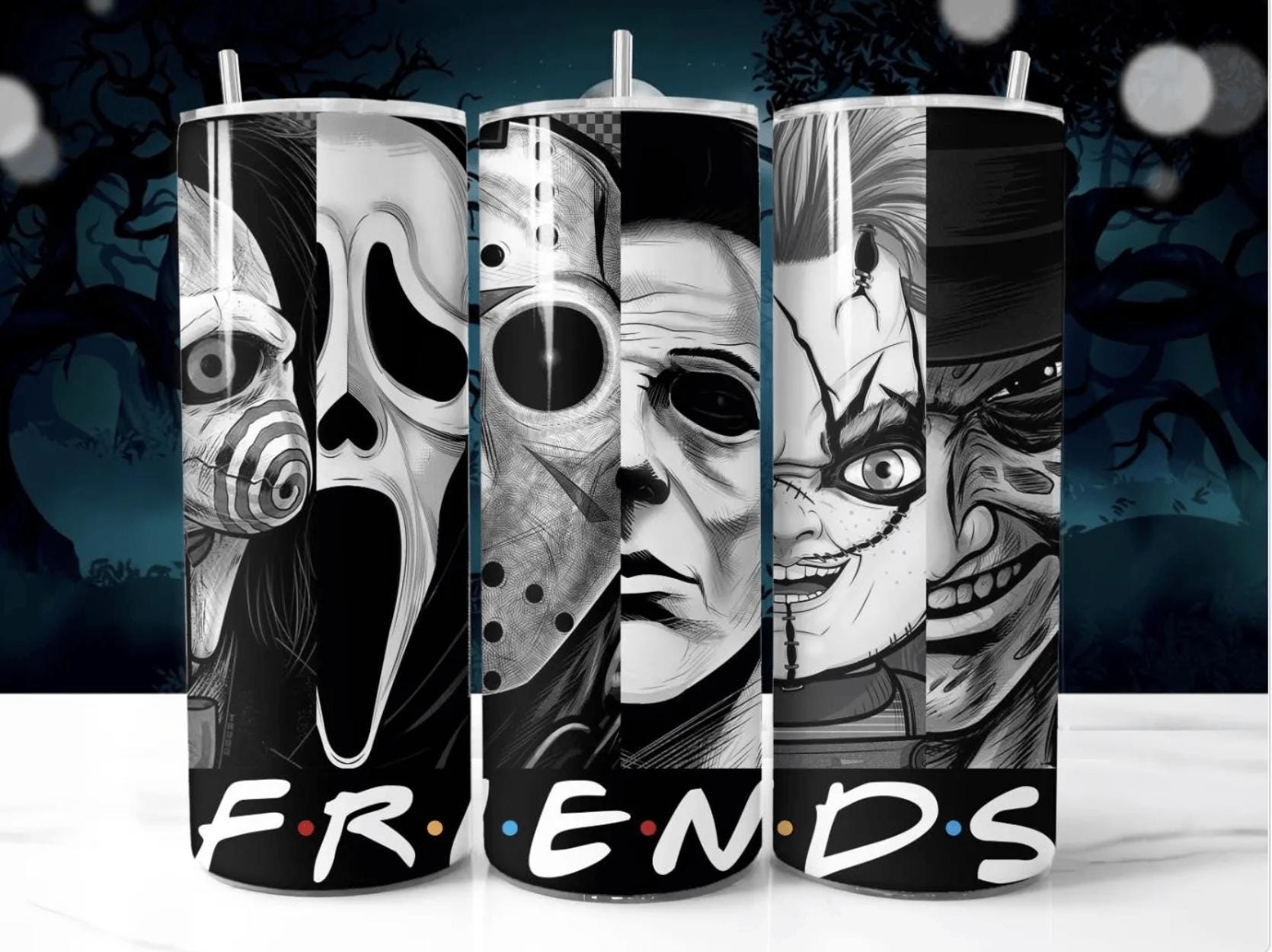30 Designs Horror Tumbler Design Bundle 20oz Tumblers Tumbler Wrap ...
