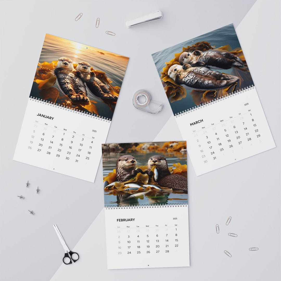 Otters Kelp Wall Calendars (2025) - Etsy