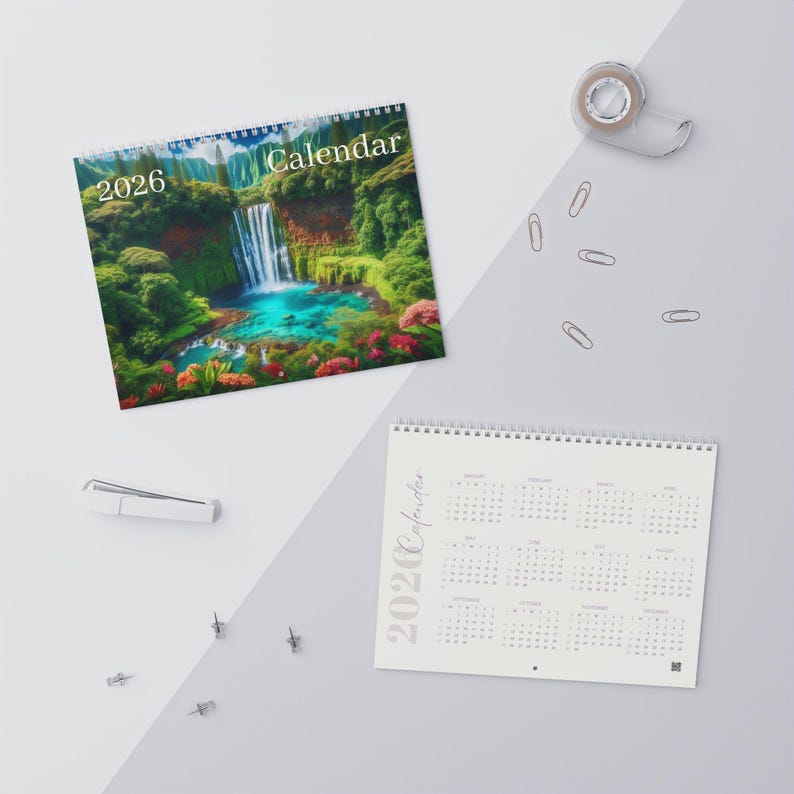 Tropical Water Falls Wall Calendars - Etsy