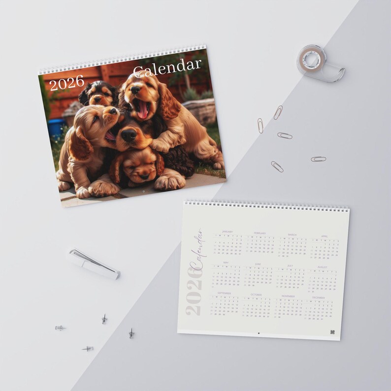 Cocker Spaniel Family Wall Calendars - Etsy