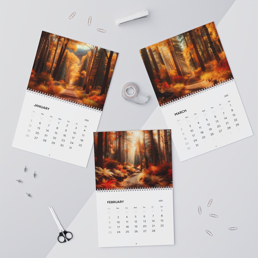 Fall Leaves Wall Calendars (2025) - Etsy