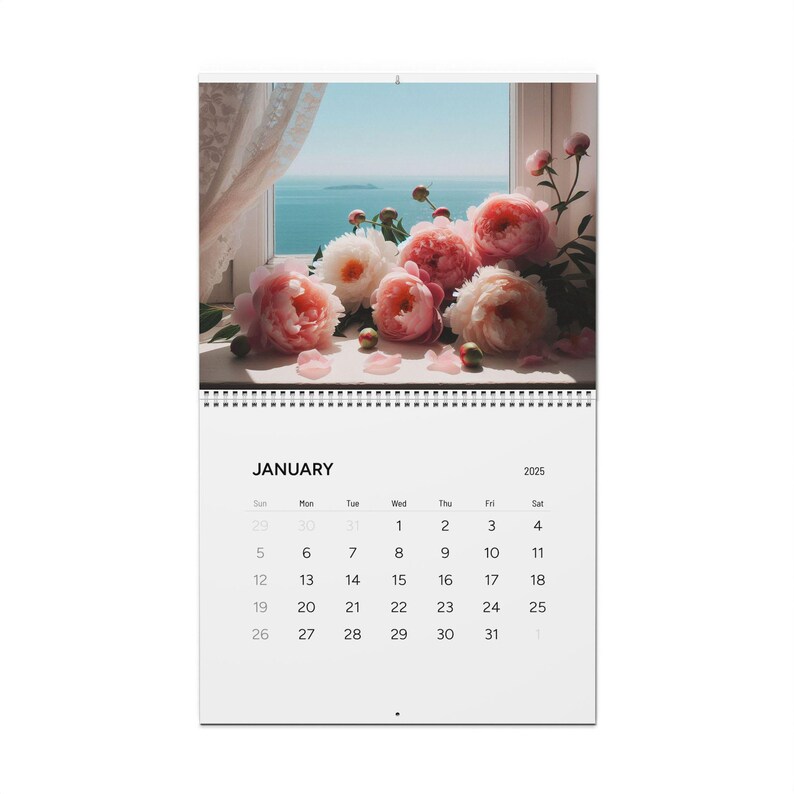 Peony by Ocean Wall Calendars (2025) - Etsy