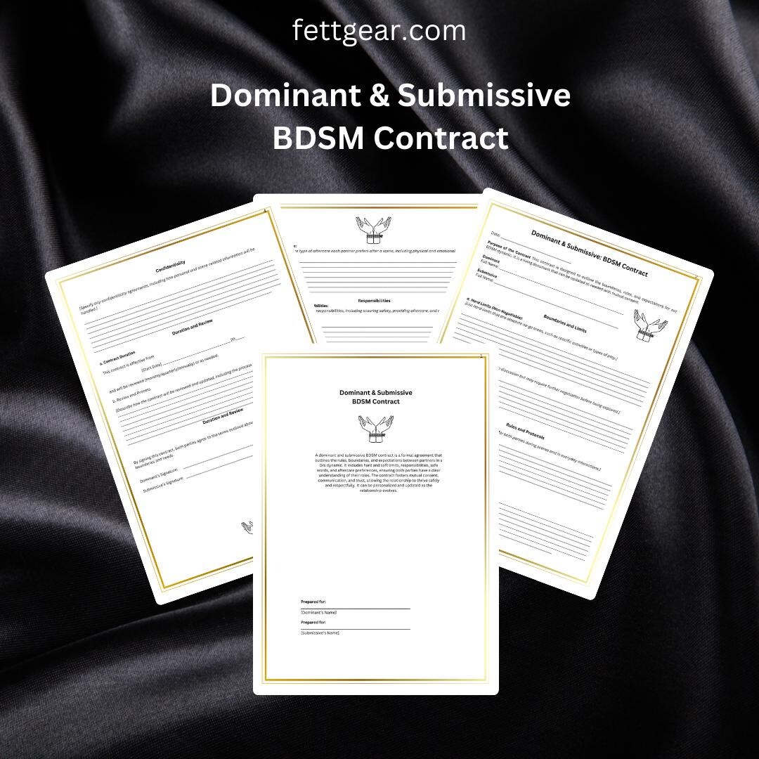 Dominant & Submissive BDSM Contract - Etsy