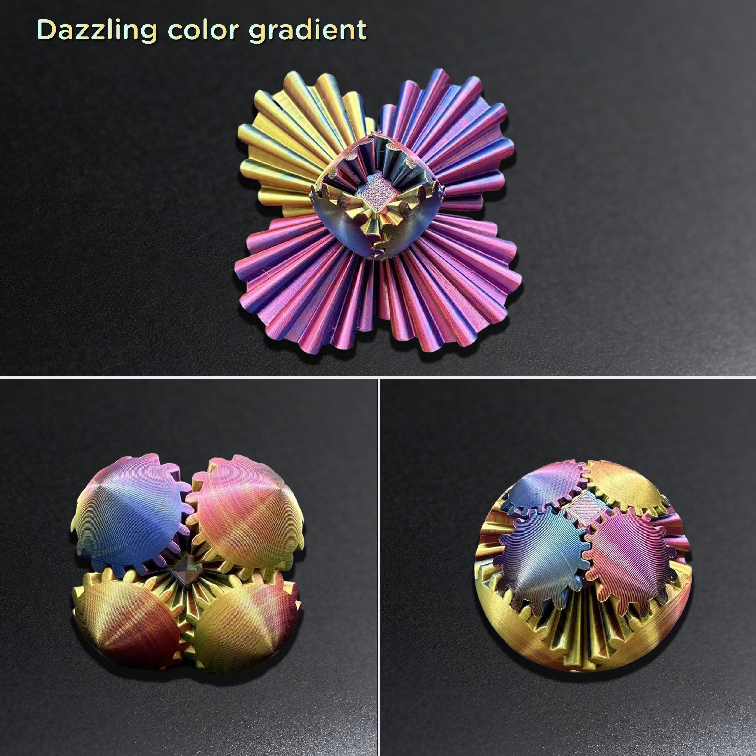 3D Printed Gear Ball Sphere Fidget - Transformable Stress Relief Toy ...