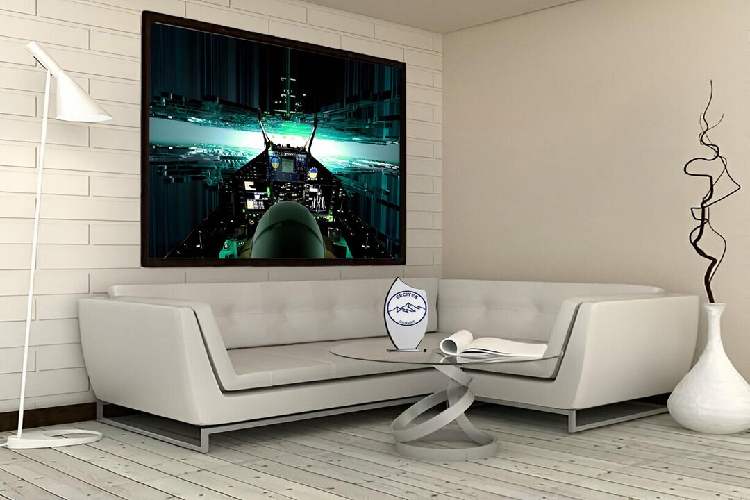 Fighter Jet Cockpit Canvas, Table, Fighter Jet Cockpit Decor, Fighter ...