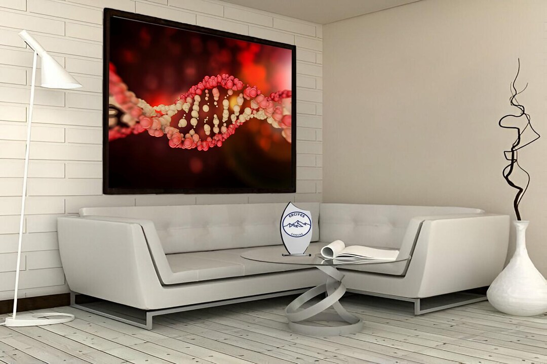 DNA Helix Canvas, Biology Canvas, Dna Decor, Dna Wall Decor, Biology ...