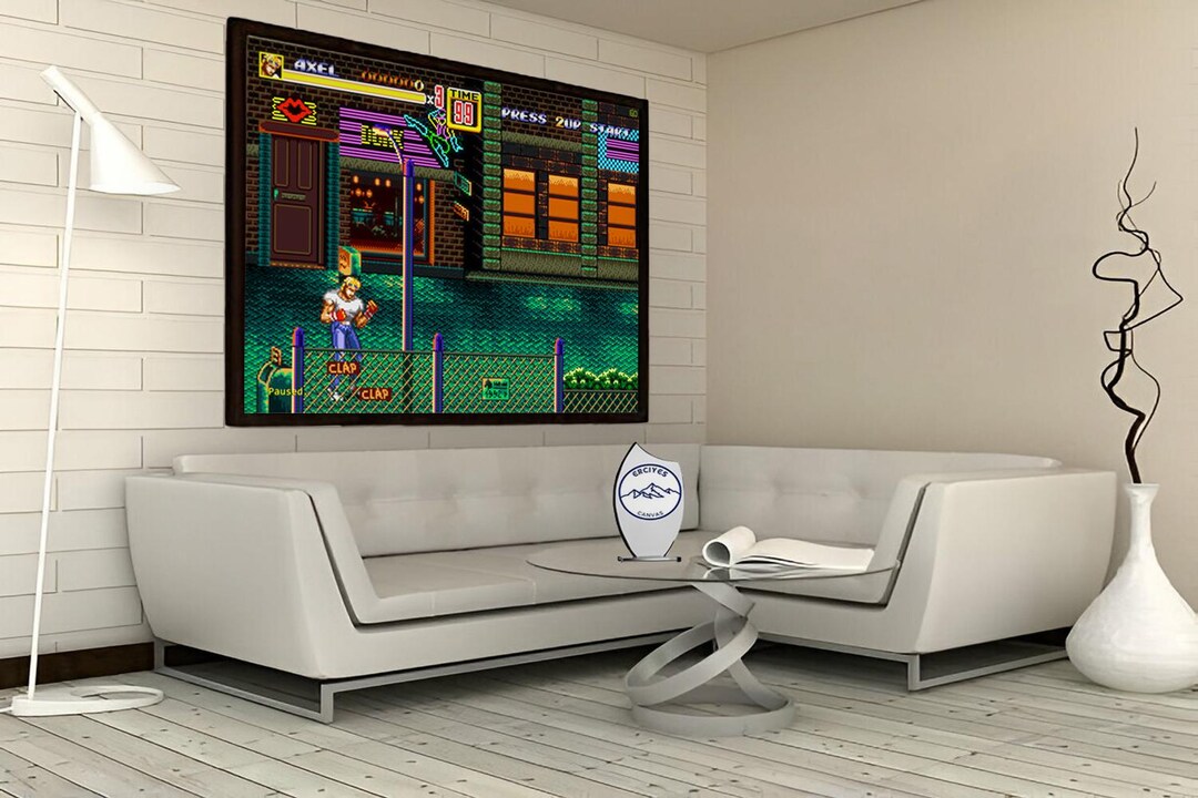 Old Atari Game Screen Canvas, Nostalgia Game Canvas, Retro Game Decor ...