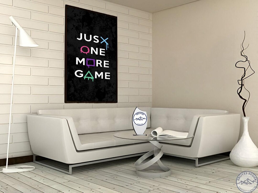 Just One More Game Canvas, Gamer Canvas, Players Canvas, Text Canvas ...