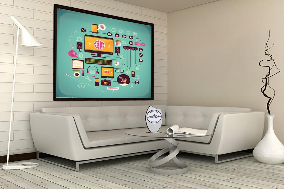 Computer Wiring Diagram Canvas, Computer Decor, Computer Wall Decor ...