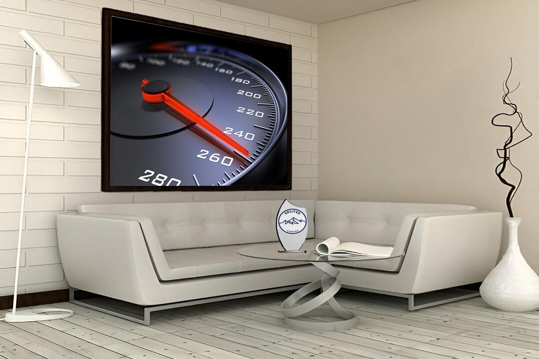 Car Speedometer Canvas, Race Canvas, Race Decor, Speedometer Decor ...