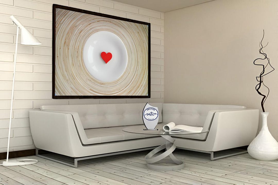 Heart Plate Canvas, Heart Plate Decor, Heart Decor, Plate Decor ...