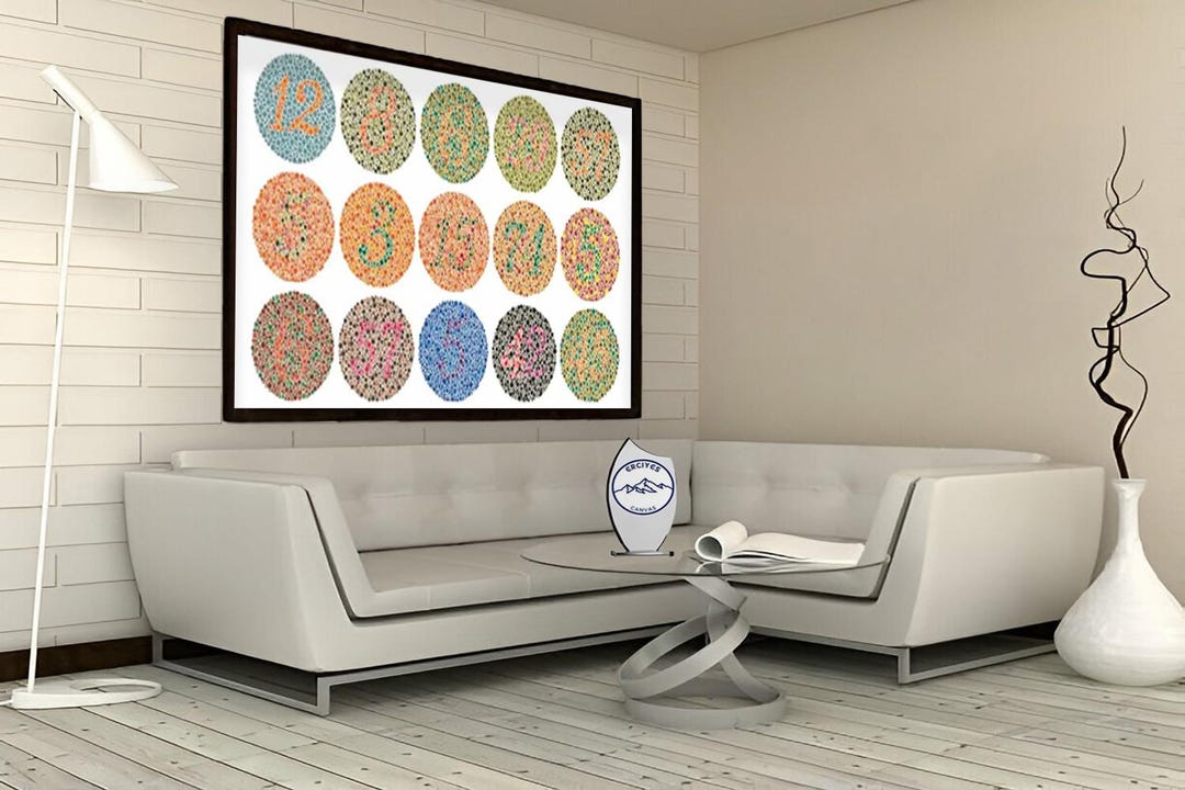 Color Blindness Test Chart: Abstract Canvas Wall Art - Etsy