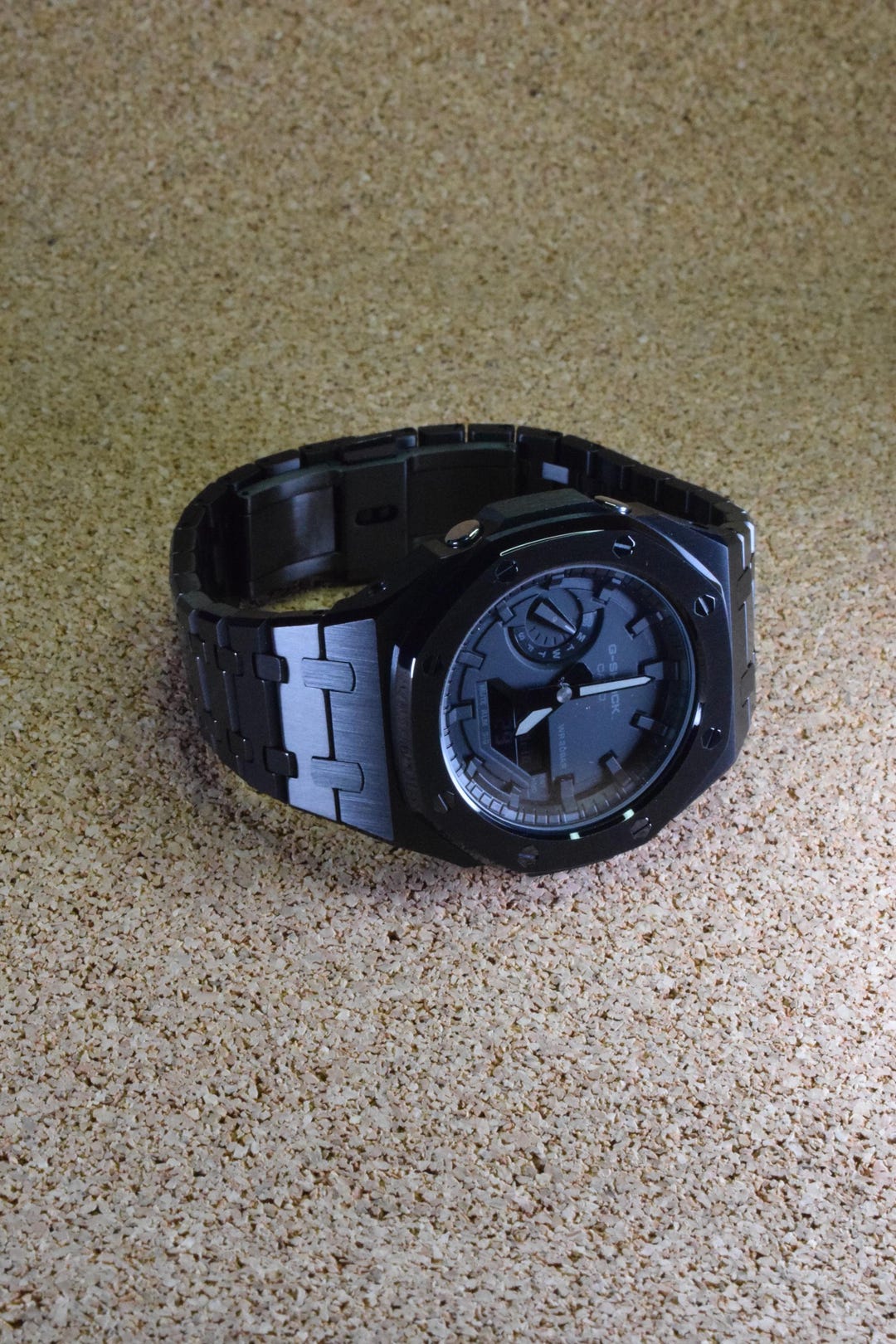 CASIO G-shock GA-2100 Custom. Steel Case, Steel Strap, Black Dial ...