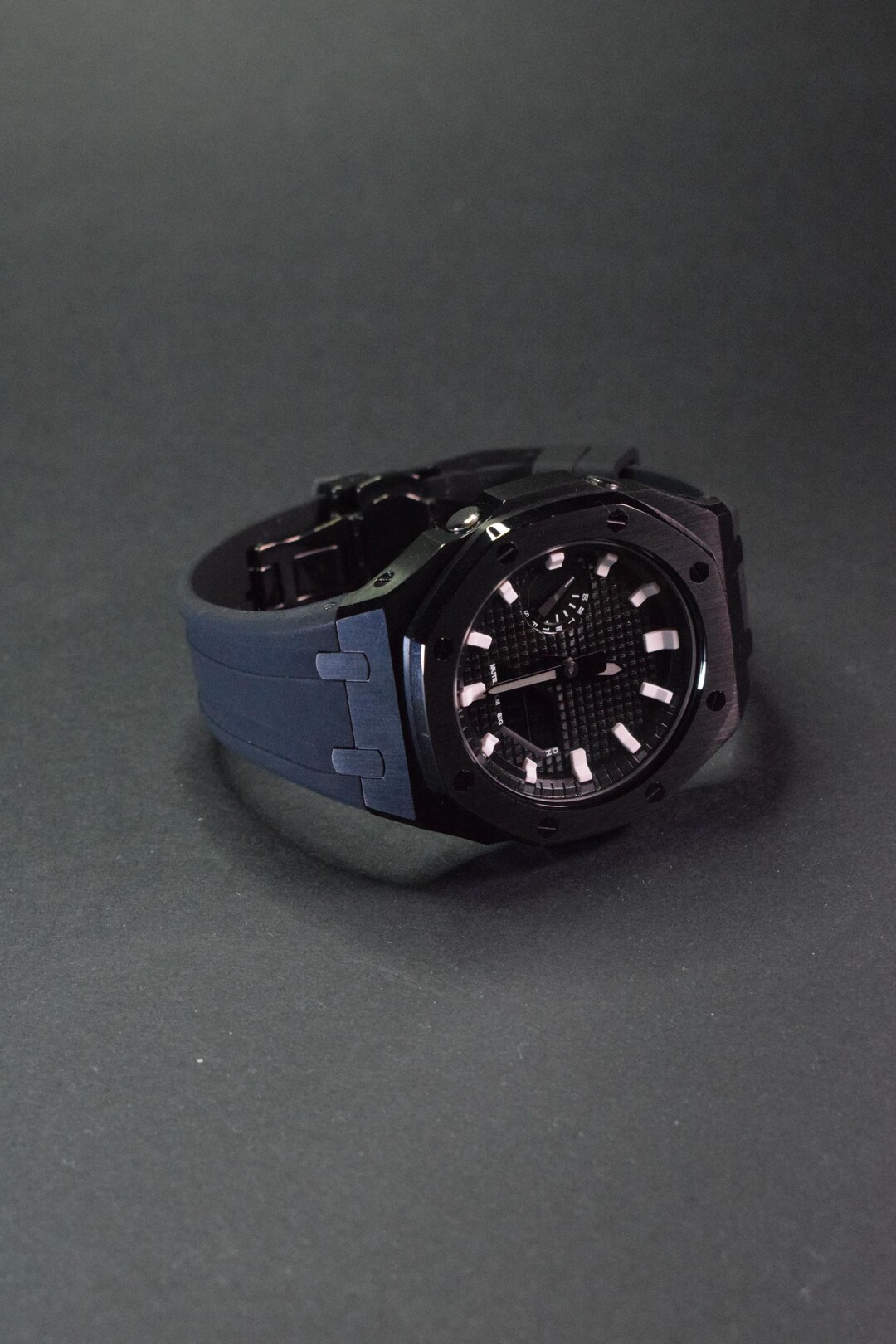 CASIO G-shock GA-2100 Mod, Black Steel Case, Black Silicone Strap ...