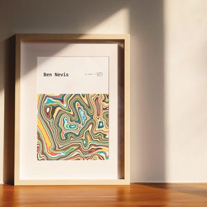Ben Nevis Contour Print | Pick Your Colours | Custom Mountain Requests ...