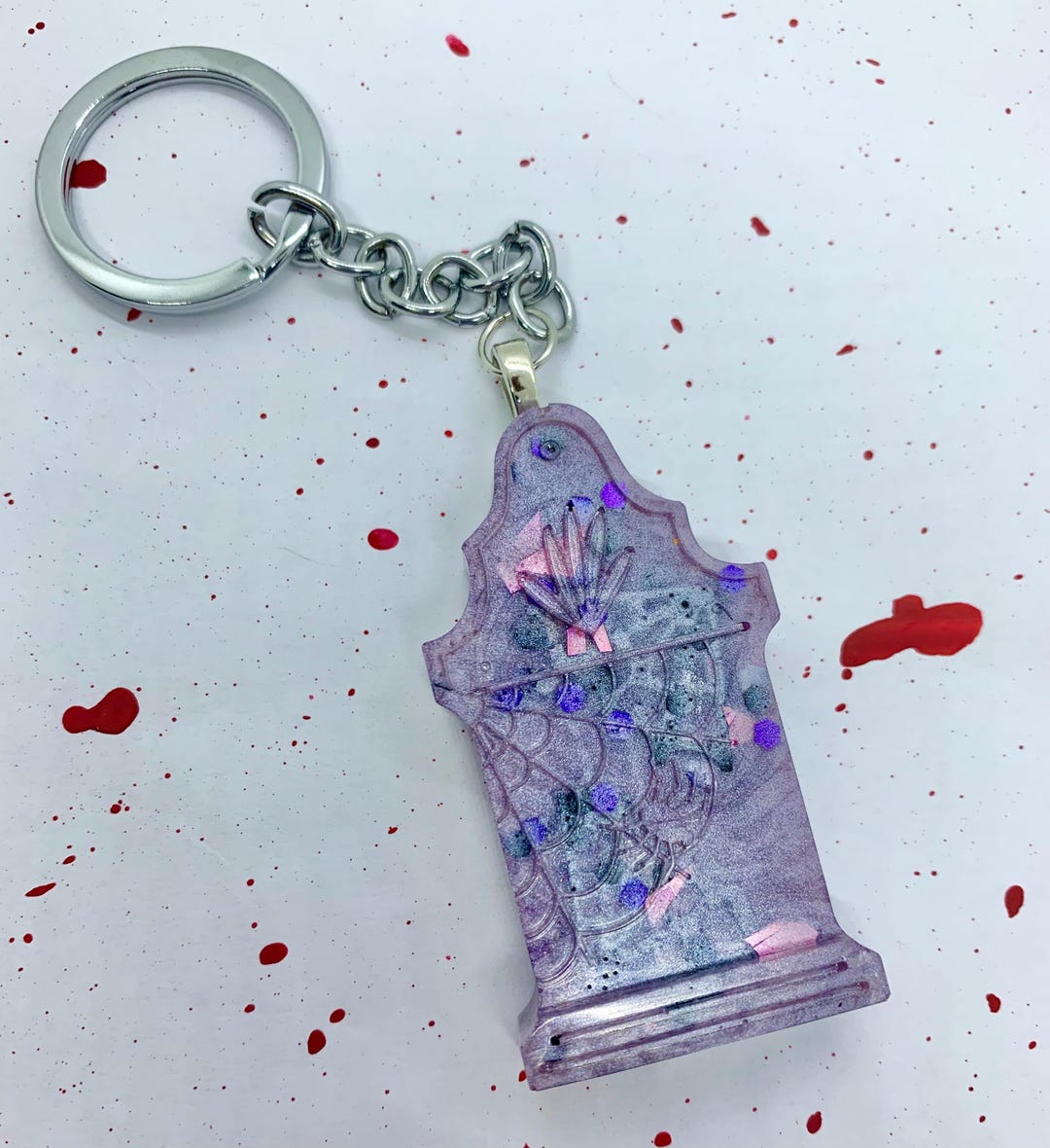 Spooky Graveyard RIP Tombstone Resin Keychain - Etsy