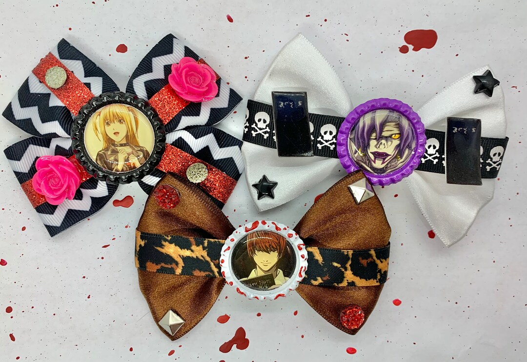 Death Note Anime Cosplay Hair Bows - Etsy
