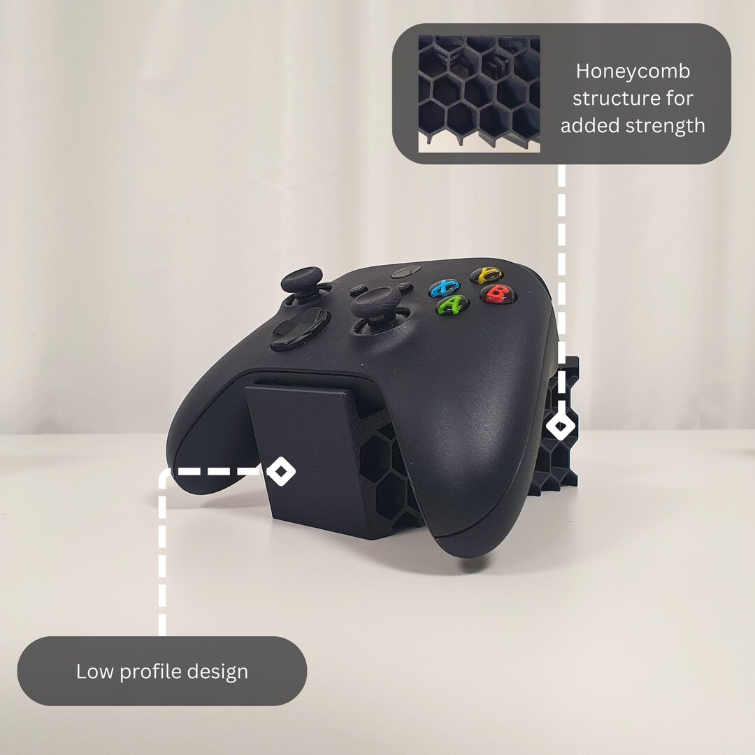 Hexagonal Pattern Controller Stand, Desktop, Battery Holder, 3D Printed ...