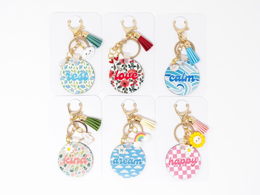 Positive, Inspirational, Self Care, Words Keychain or Purse, Bag ...