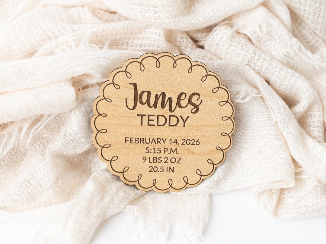 Personalized Baby Birth Stat Sign: Engraved Wood Keepsake Photo Prop - Etsy