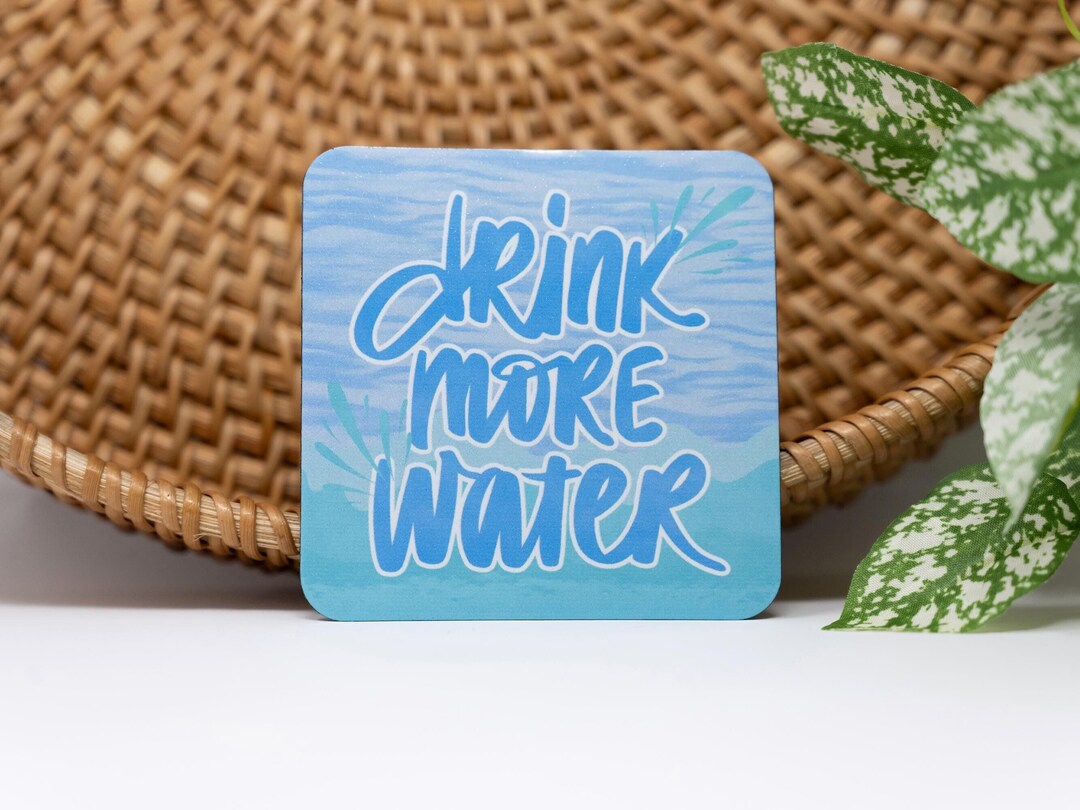 3x3 Flat Fridge Magnet, Locker Magnet, Car Magnet, Drink More Water ...