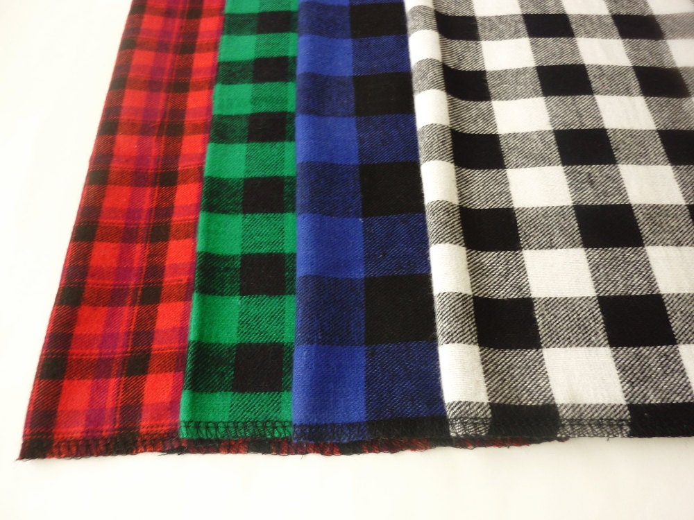 4 Large & XL Mens Plaid Handkerchief Set - Reusable Flannel Tissues ...