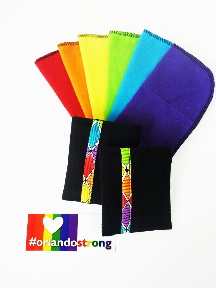 Orlando Strong Rainbow Handkerchief Cozy Set Orlando Love Soft Flannel ...
