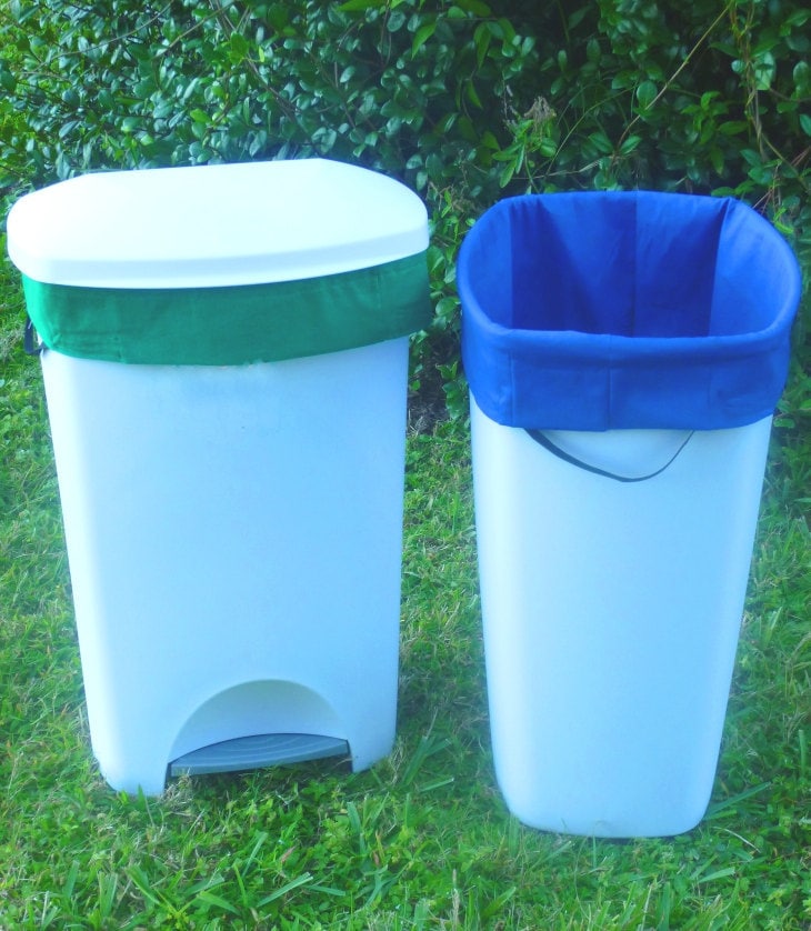 Reusable Recycling Can Liners Washable Kitchen Trashcan Liners Set of 2 ...