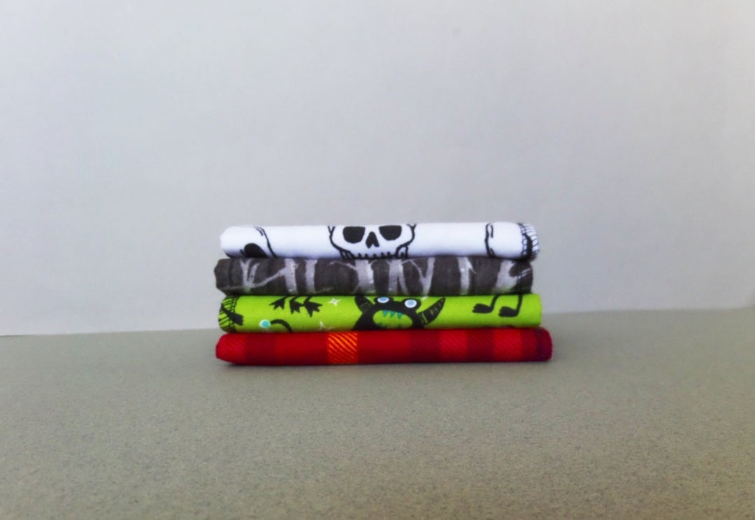 Halloween Handkerchief Set - Spooky Reusable Tissues Flannel ...